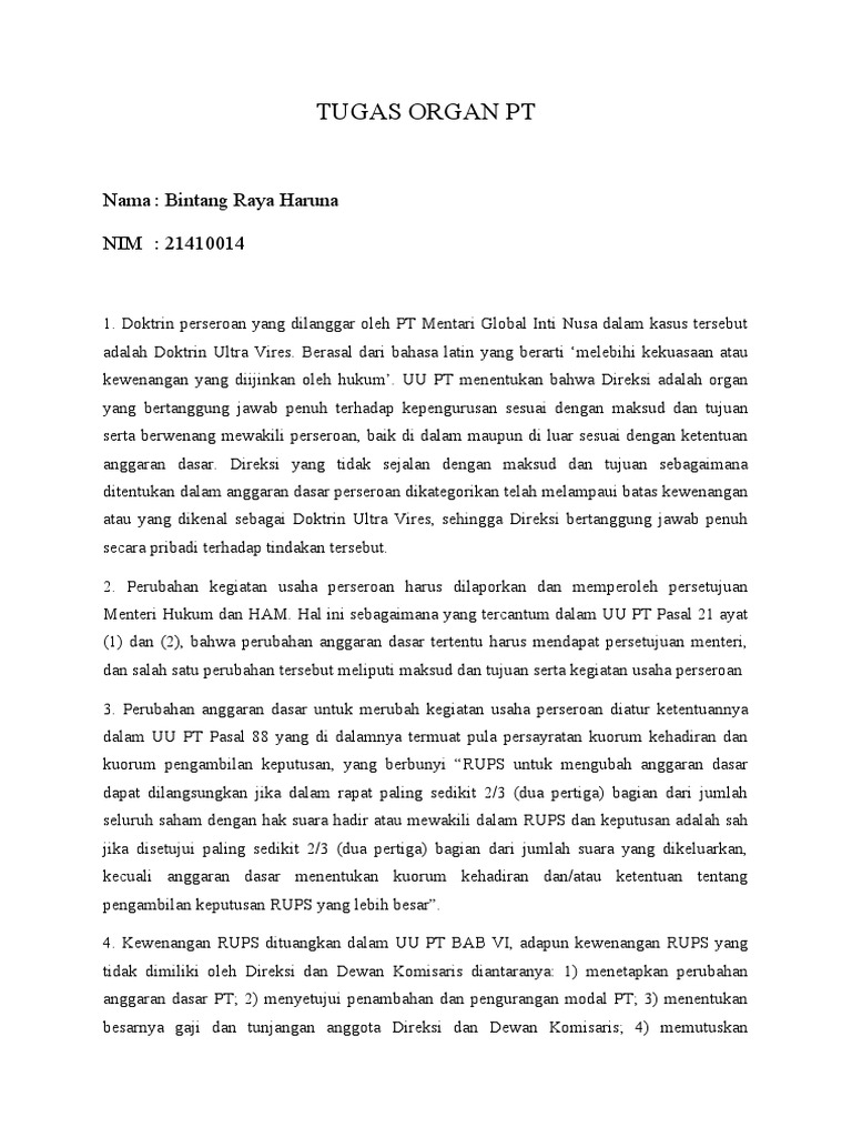 Tugas Organ PT | PDF