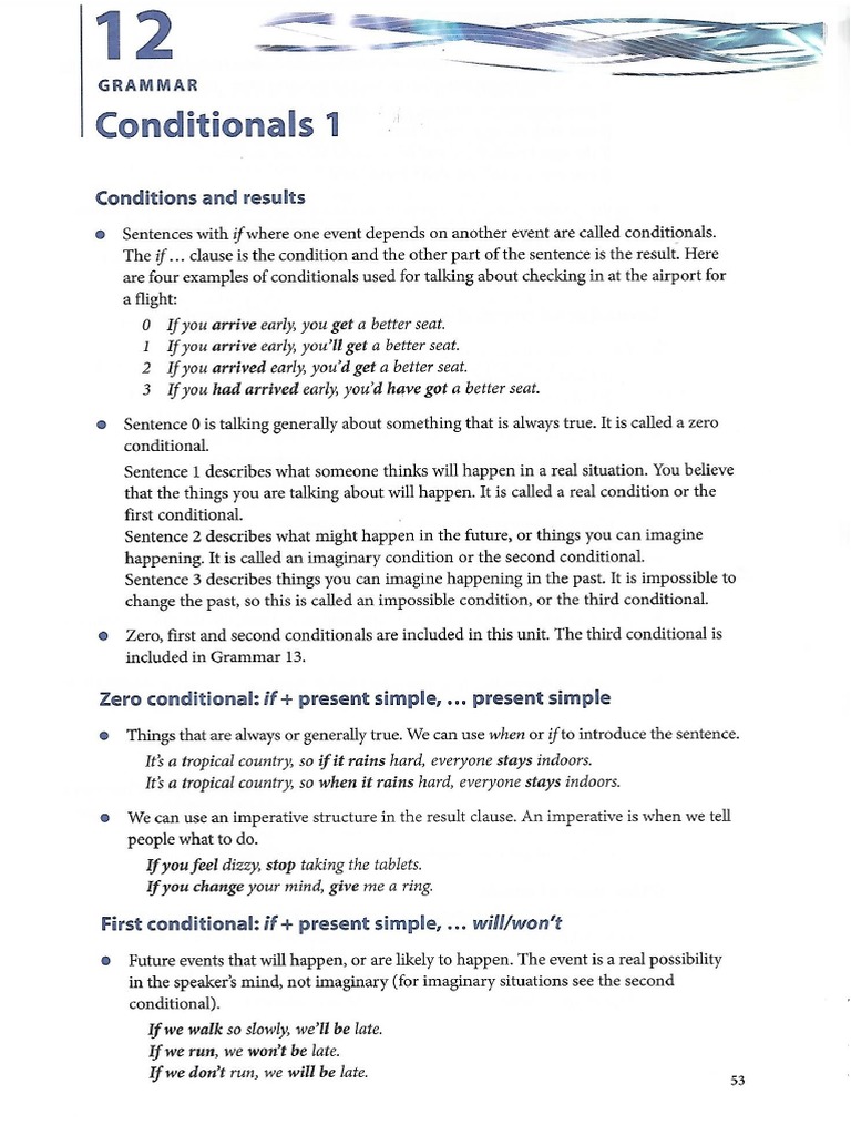 Conditional Sentences (Intermediate Answer Key) | PDF