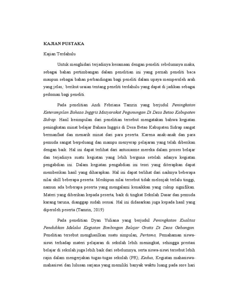 Kajian Pustaka | PDF
