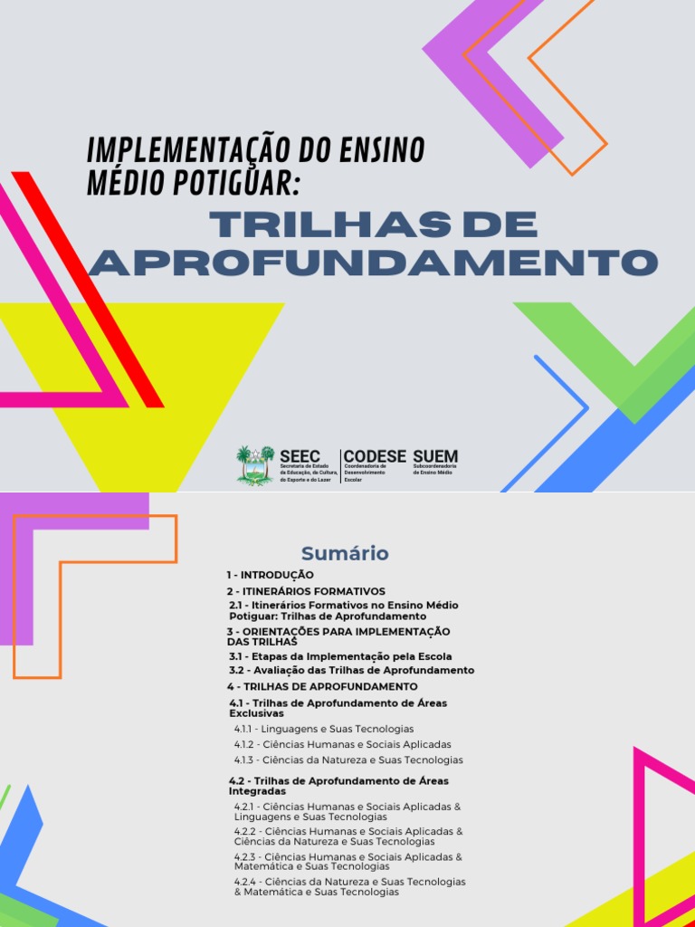 12 - Trilhas de Aprofundamento - 2023 | PDF