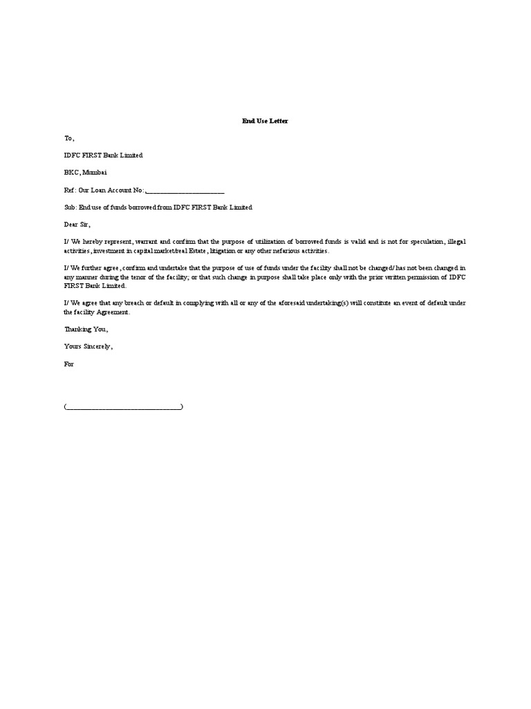 Renewal End Use Letter PDF