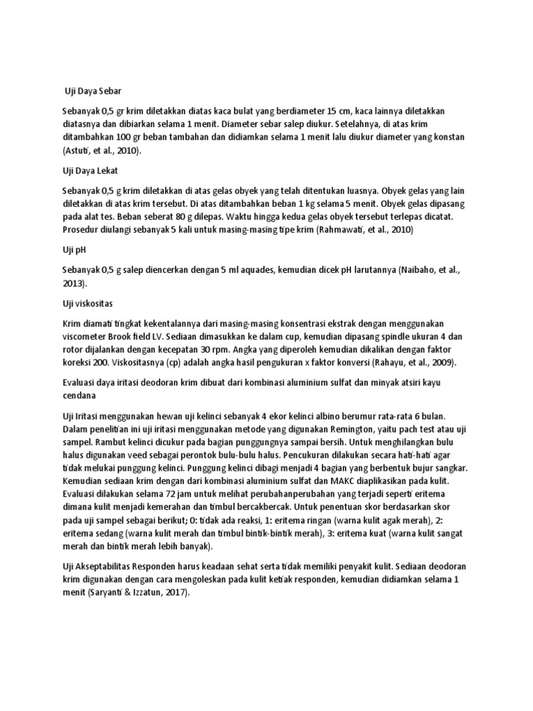 Uji Daya Sebar | PDF