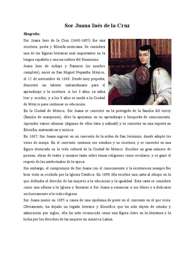 Sor Juana Inés de La Cruz-1 | PDF | Poesía
