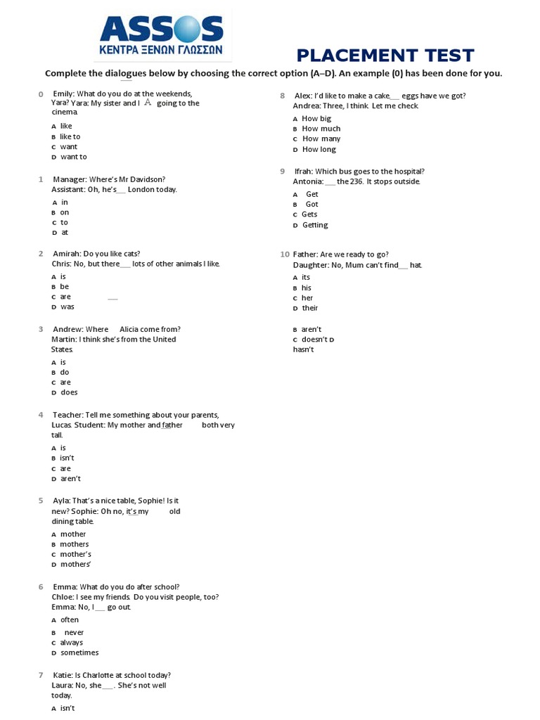 PL - Test A1-C2 | PDF