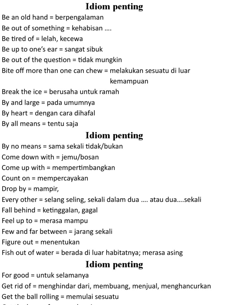 Materi Listening Idioms | PDF Materi Listening Idioms | PDF