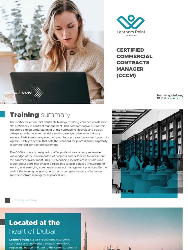 Certified Commercial Contracts Manager CCCM | PDF