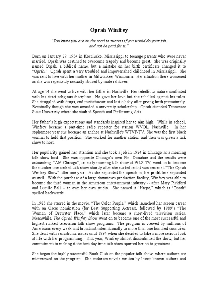 Oprah Winfrey | PDF