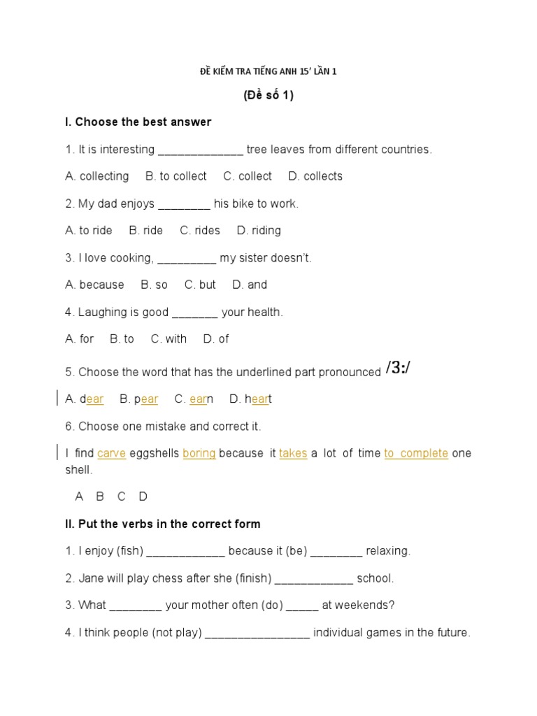 Bài Tập chị hai giao môn tiếng anh ngày 278 | PDF