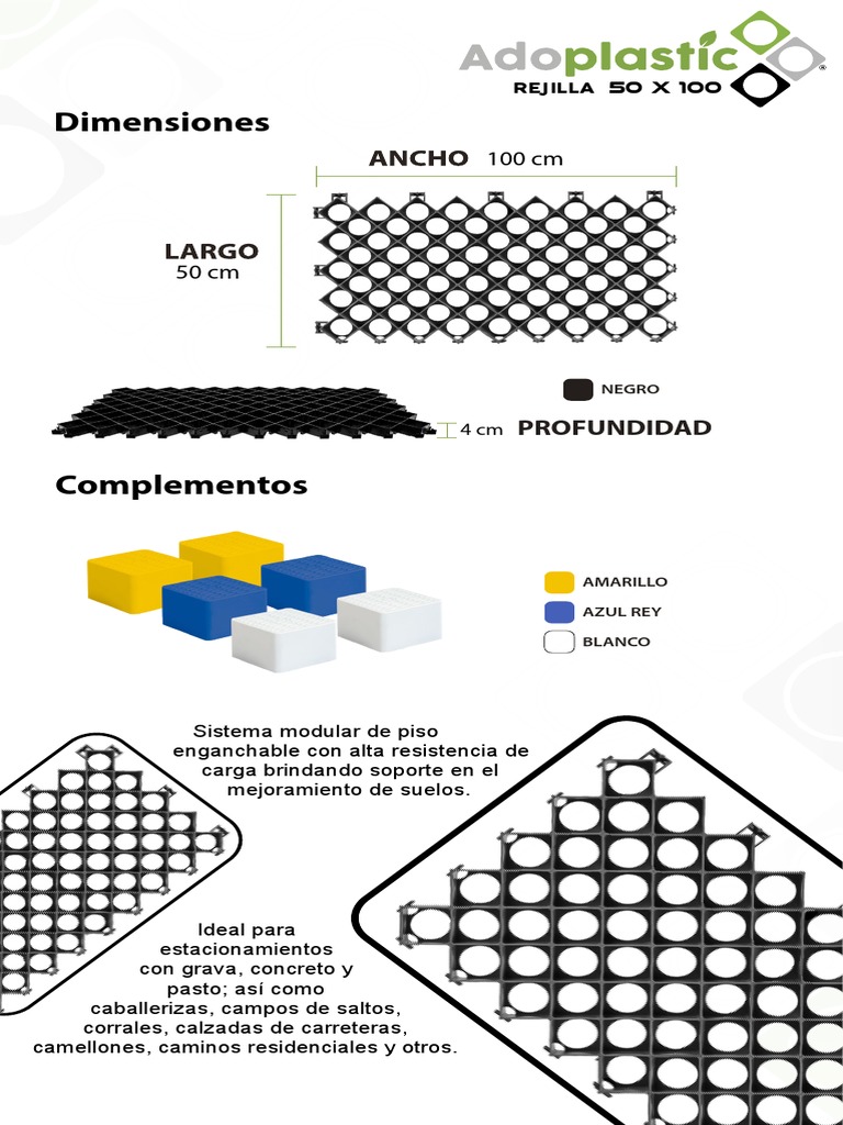 Rejilla Modular para Suelos Ecológicos | PDF | Hormigón | Materiales