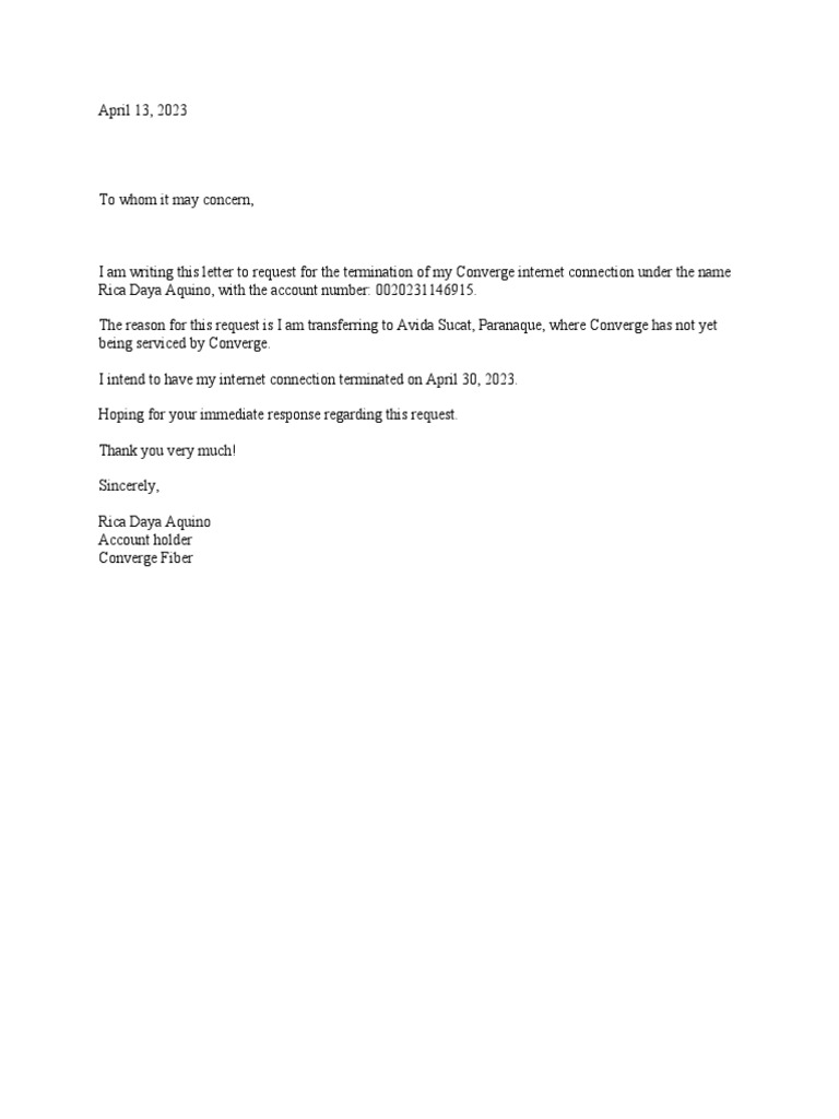 Converge Letter | PDF