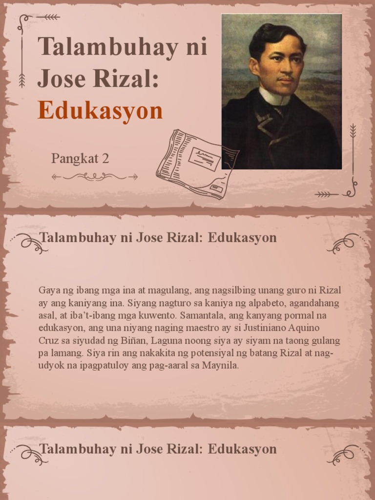 Talambuhay Ni Rizal | PDF