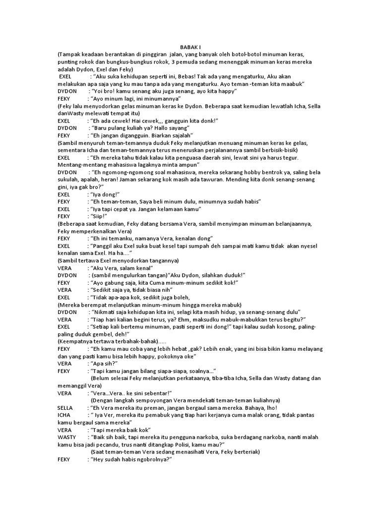 Naskah Drama Kenakalan Remaja Revisi | PDF