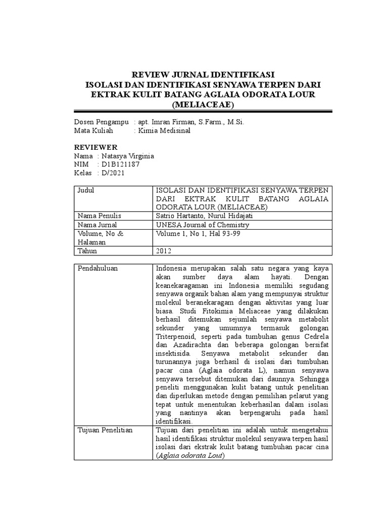 Review Jurnal Identifikasi | PDF