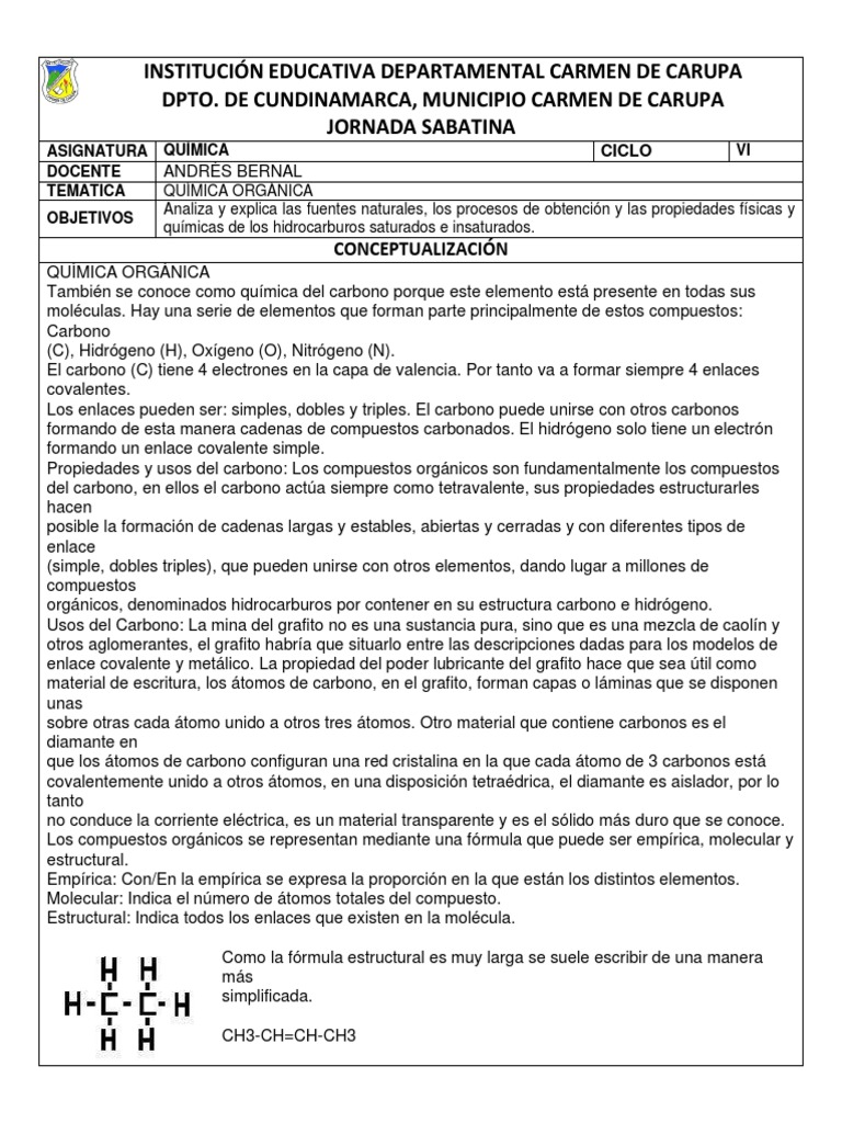 Guia 01 2p Química Ciclo 6 2022 Pdf