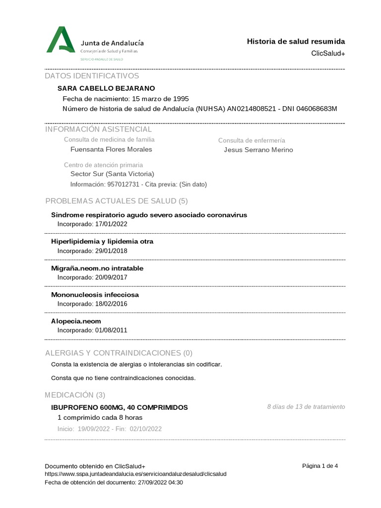 Datos Basicos de Salud | PDF