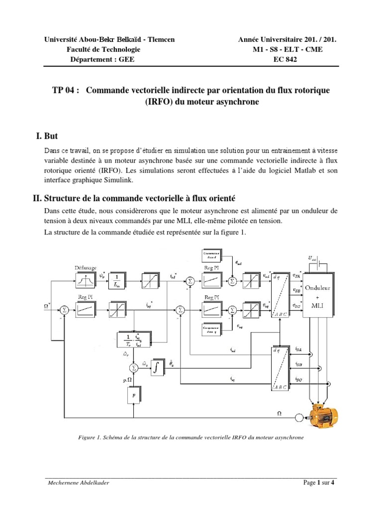 Commande vectorielle IRFO d'un moteur asynchrone | PDF