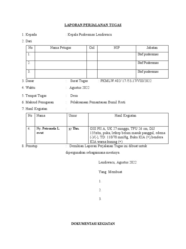 Contoh LPD BUmil Resti | PDF