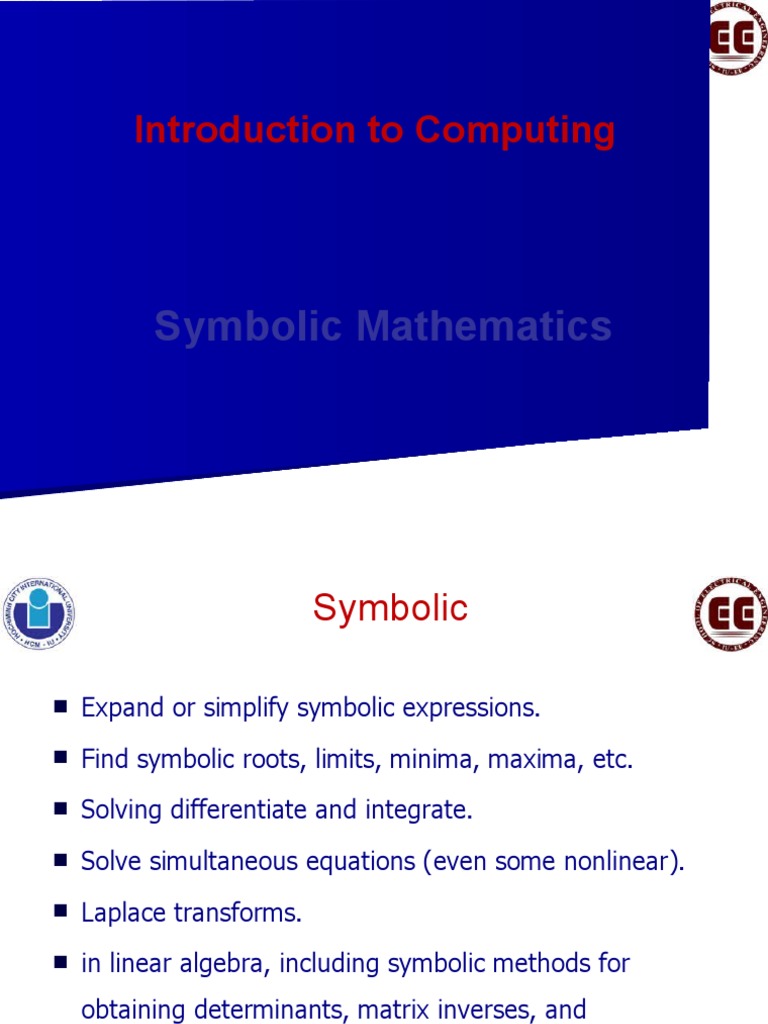 Lecture 6 Symbolic Mathematics Pdf 