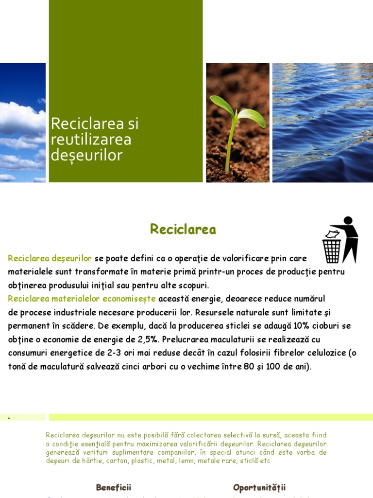 Reciclarea si reutilizarea deseurilor | PDF
