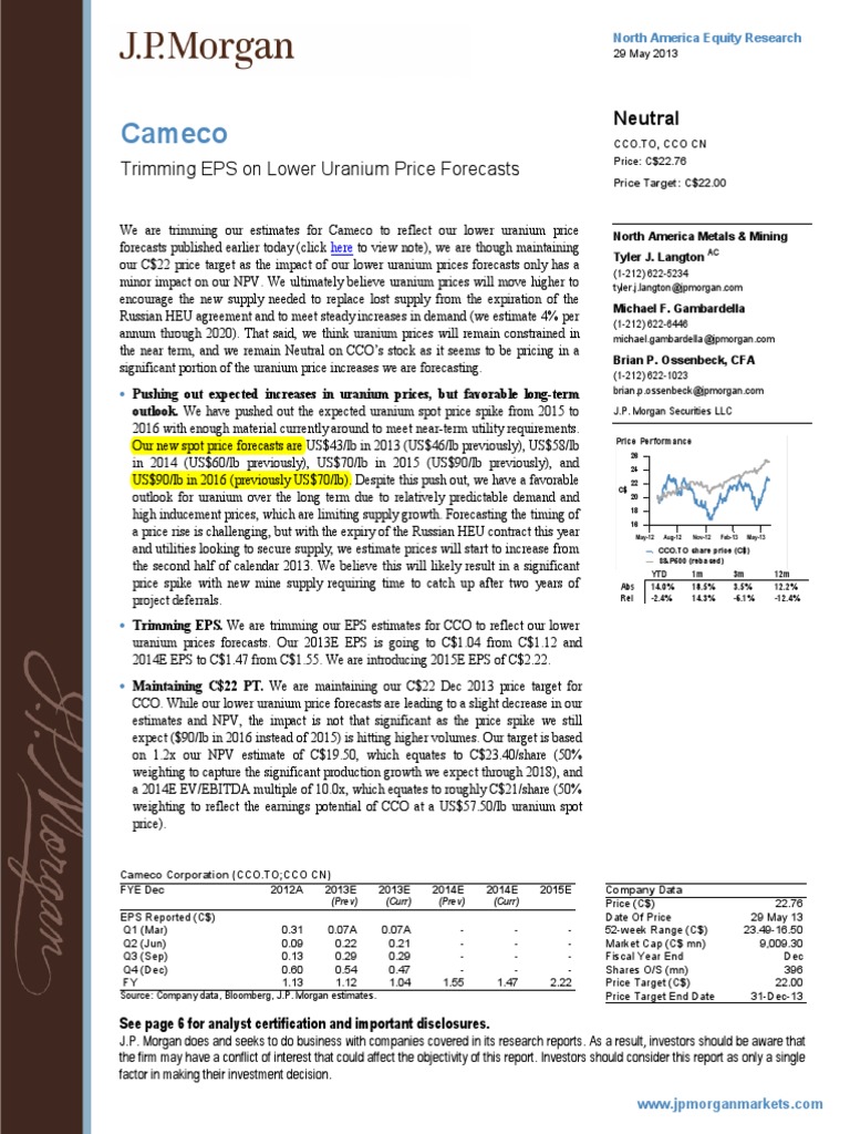 JPM - Research - Cameco | PDF