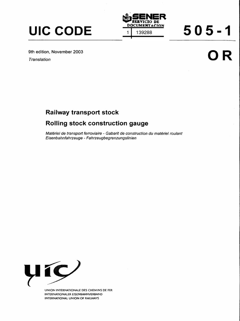 Uic 505-1 | PDF