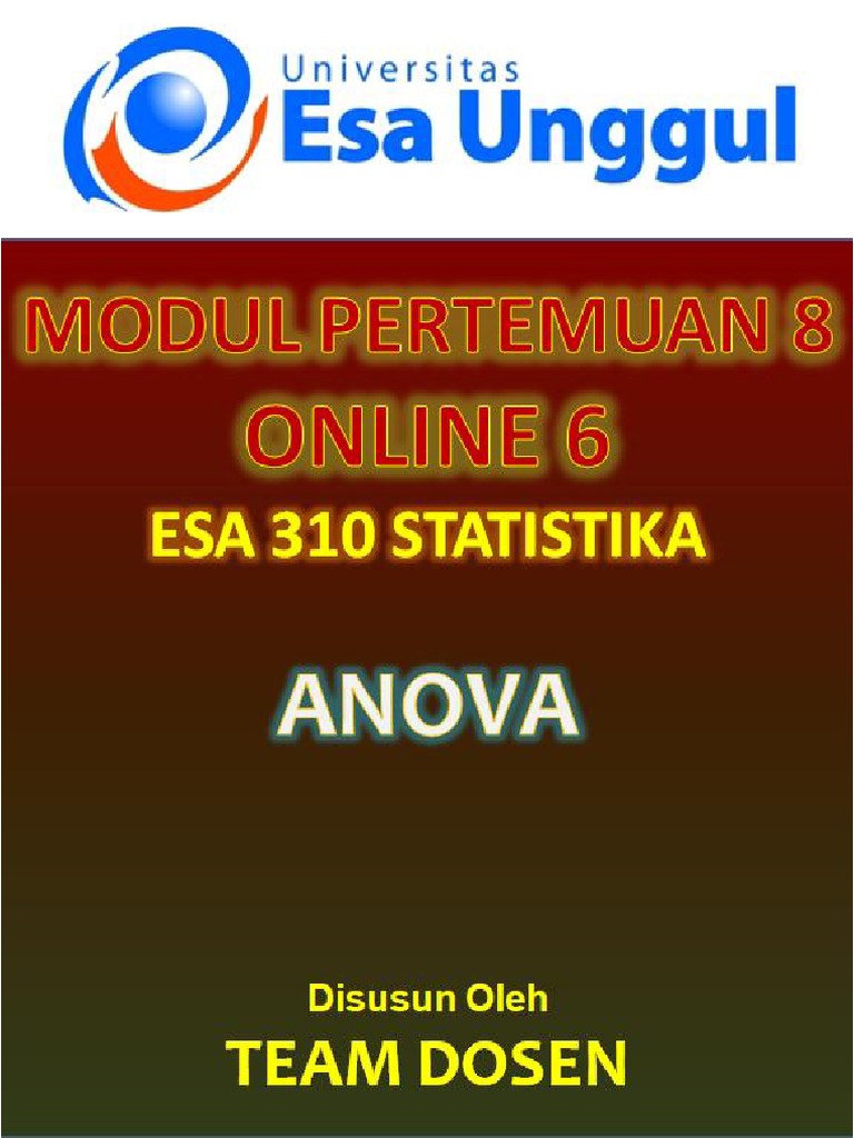 Modul Esa310 P8-Ol6 Anova | PDF