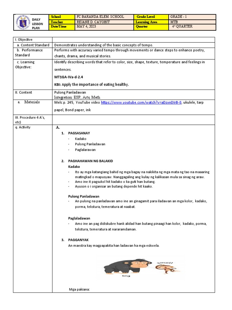 LP MTB - 4th Quarter - Week 1 - May 5, 2023 | PDF