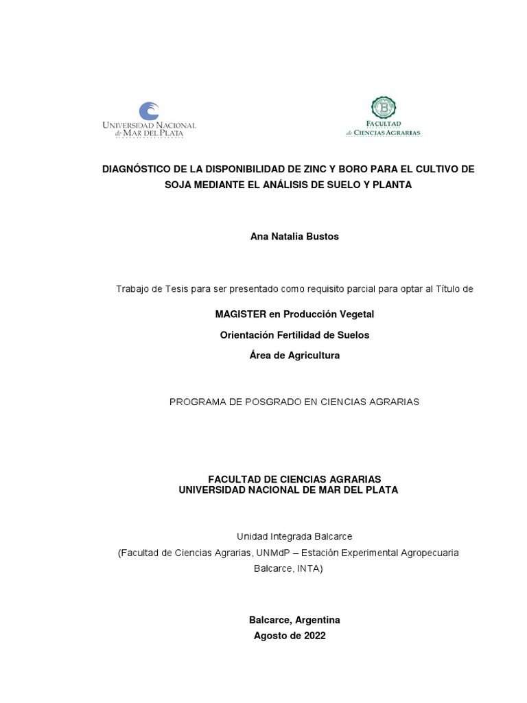 INTA - CR Cordoba - EEA Manfredi - Bustos A M - Diagnostico - de - La ...