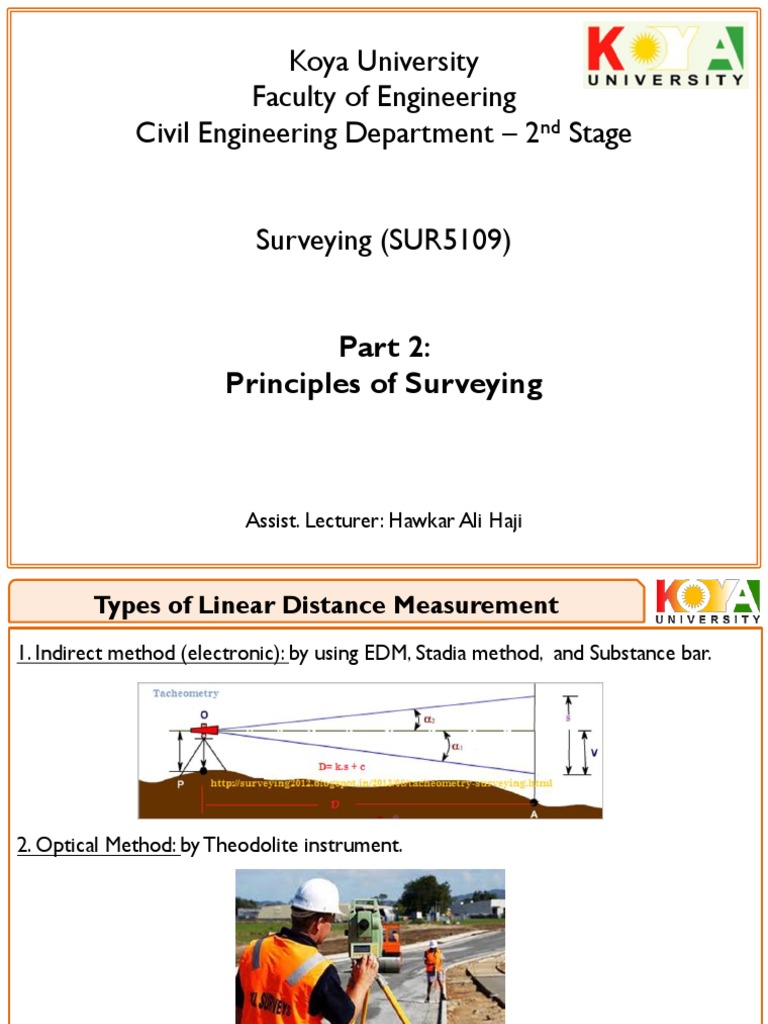Part 2, Principles of Surveying | PDF