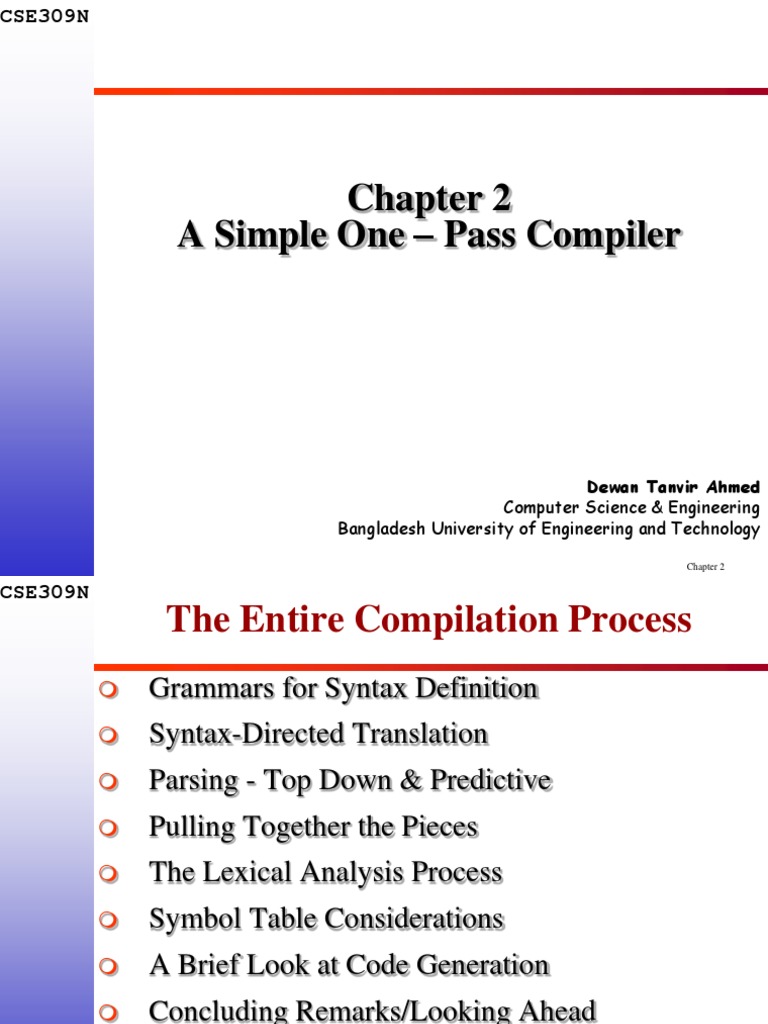 Simple One Pass Compiler Pdf Parsing C Programming Language