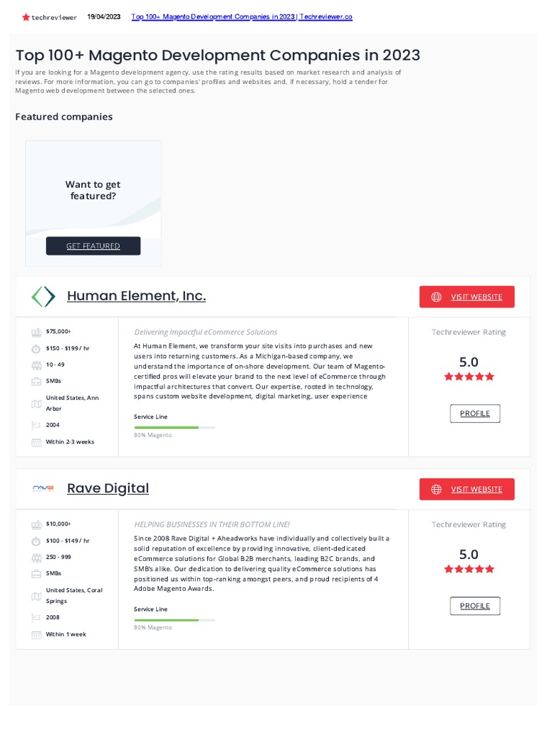 Top Magento Development Companies | PDF | Magento | E Commerce