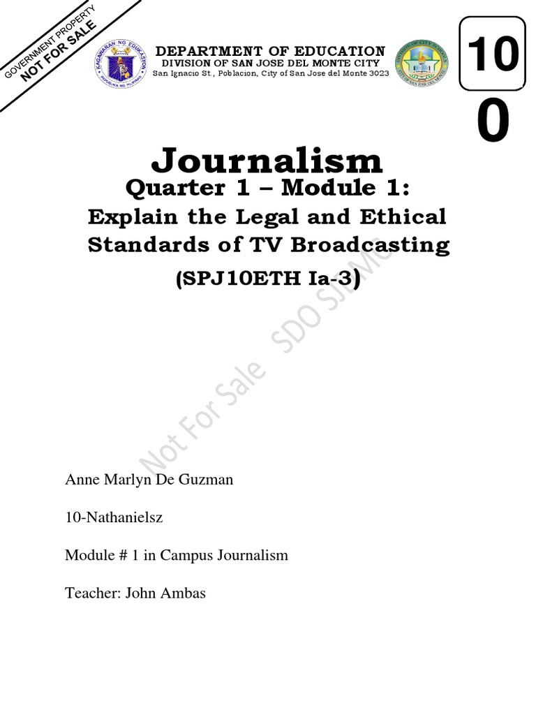 KBP Journalism Principles and Practices | PDF | News | Profanity