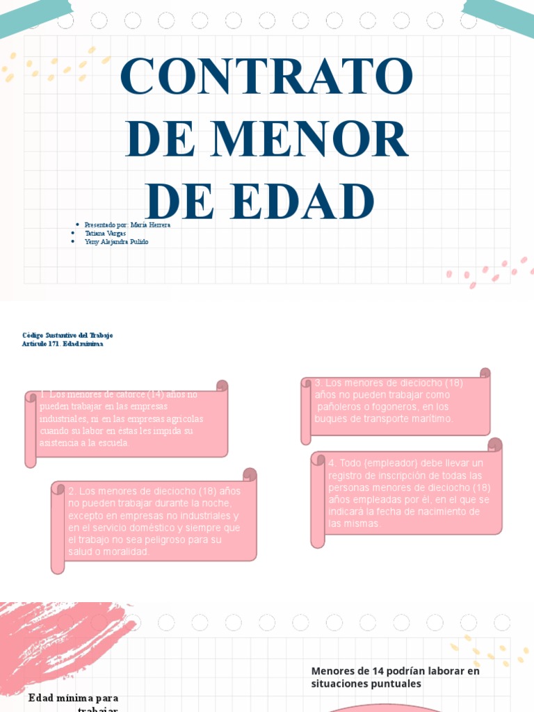 Contrato de Menor de Edad | PDF