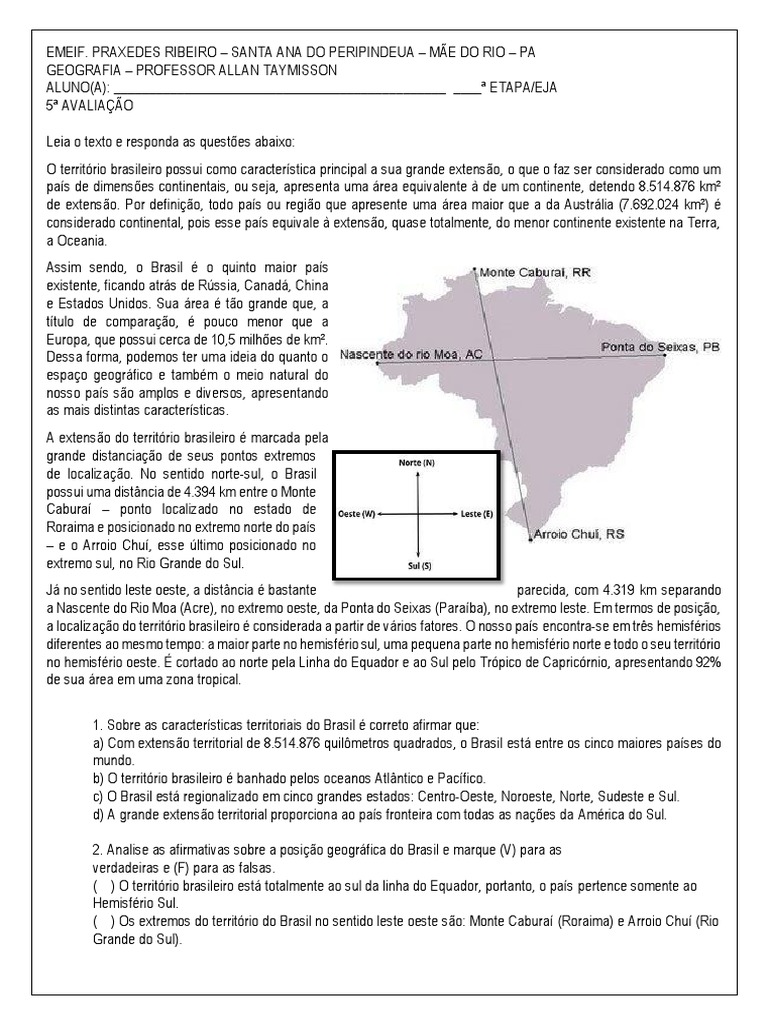 Eja 4 Aval | PDF | Trópicos | Brasil