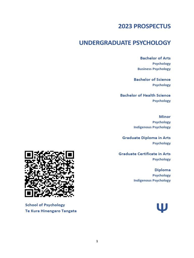 Undergraduate Psychology 2023 Prospectus | PDF | Bachelor's Degree ... Undergraduate Psychology 2023 Prospectus | PDF | Bachelor's Degree ...