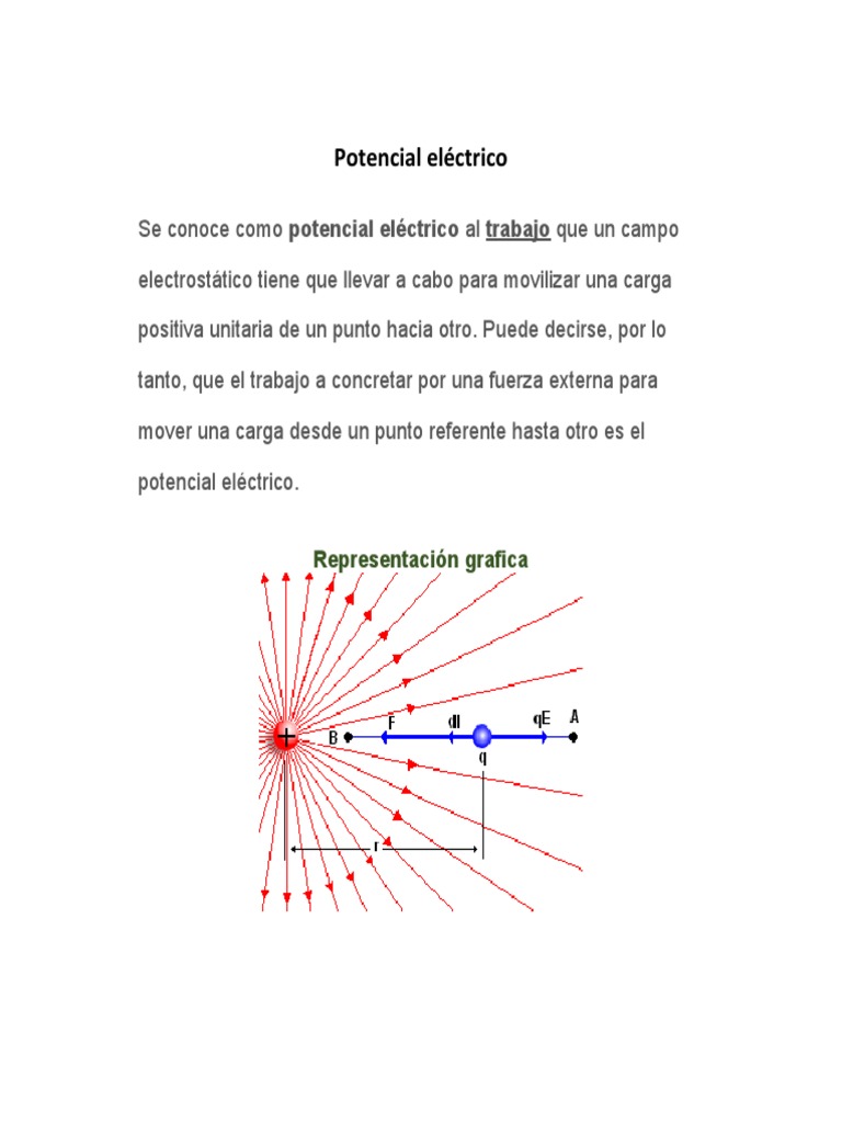Potencial eléctrico-MARCO TEORICO | PDF | Electronvoltio | Electricidad