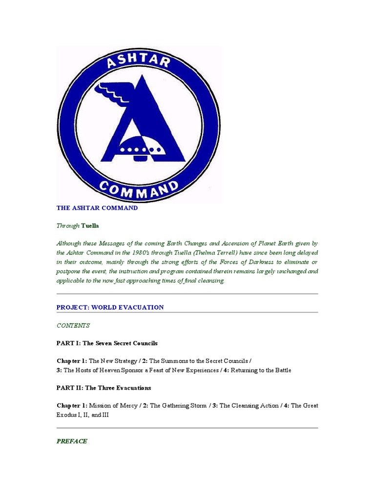 The Ashtar Command | PDF | Outer Space | Ascended Master
