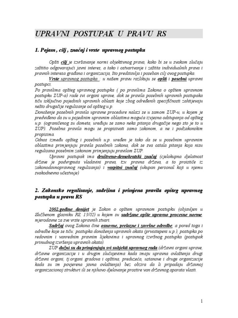 03 Upravni Postupak | PDF