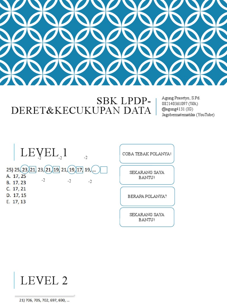 Agung Prasetyo - Deret Dan Kecukupan Data | PDF