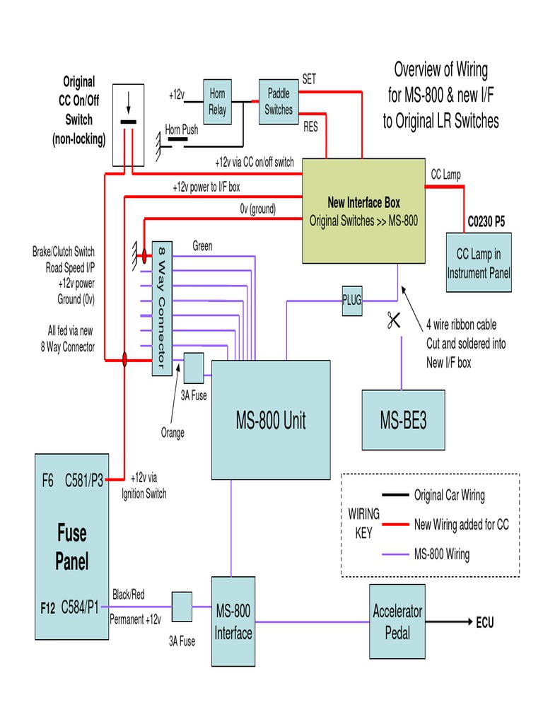 MS800 Full Wiring | PDF | Electrical Connector | Electrical Wiring
