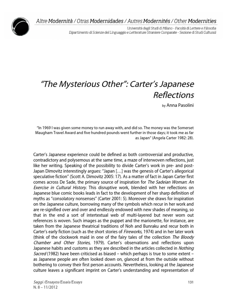 The Mysterious Other. Carter's Japanese Reflections | PDF
