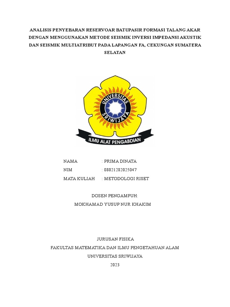 Prima Dinata - 08021282025047 - BAB 1 Metodologi Riset | PDF