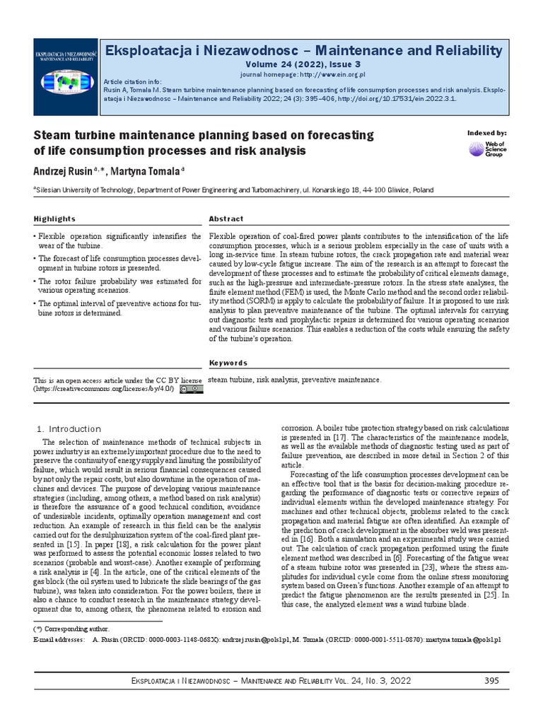 Steam Turbine Maintenance Planning | PDF Steam Turbine Maintenance Planning | PDF