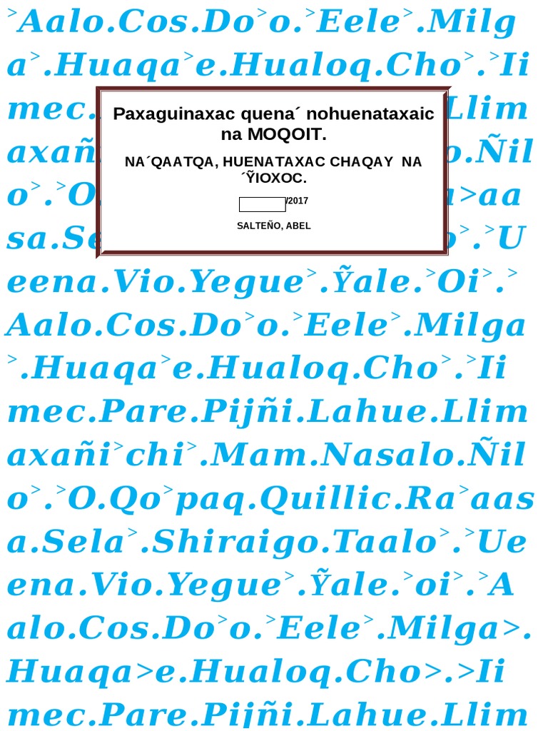 Pueblo Mocovi, Salteño Abel | PDF