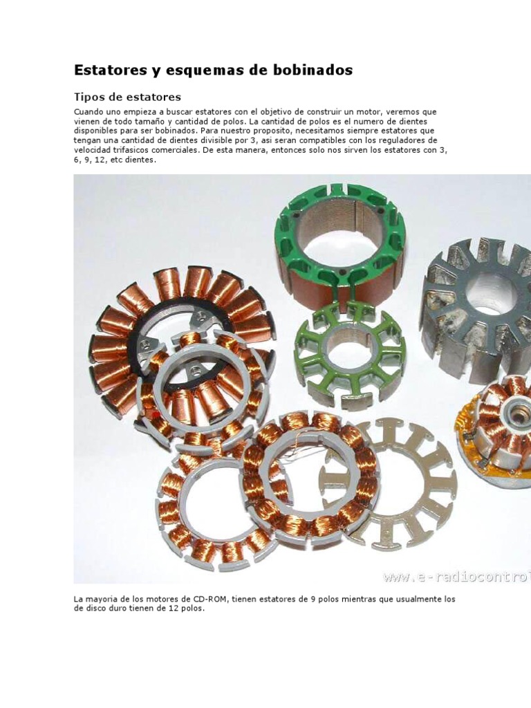 Tipos de estatores para motores eléctricos: características, fuentes y ...