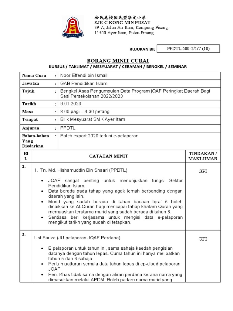 Minit Curai 9 Jan | PDF