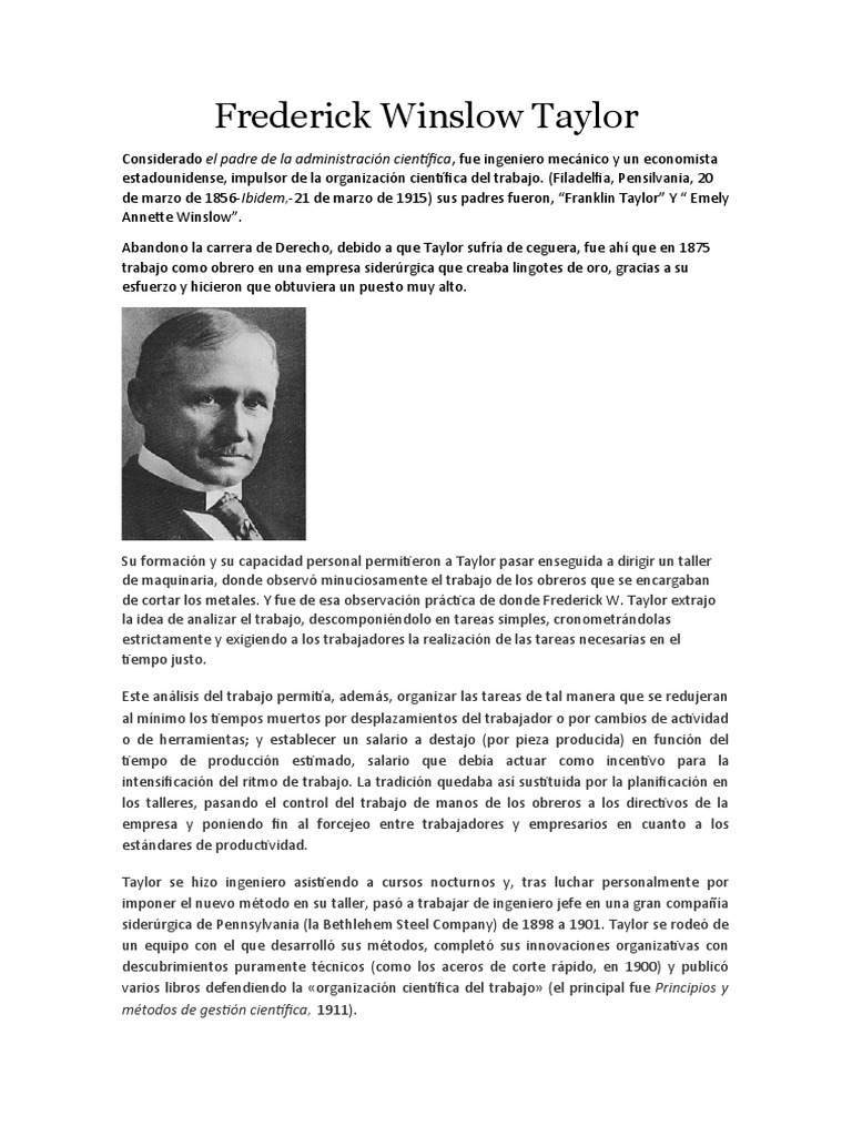 Frederick Winslow Taylor y Henry Laurence Gantt ..... | PDF