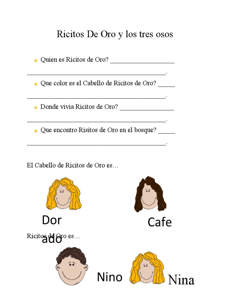 Ricitos de Oro y Los Tres Osos/ Goldilocks and the three bears spanish ...