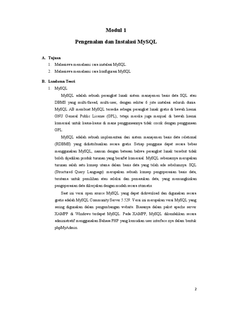 9-Pengenalan Dan Instalasi MySQL | PDF | Komputer