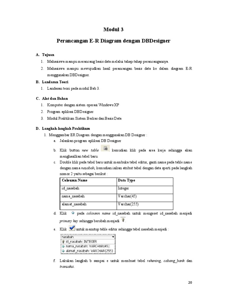 E-R Diagram dengan DBDesigner | PDF | Komputer